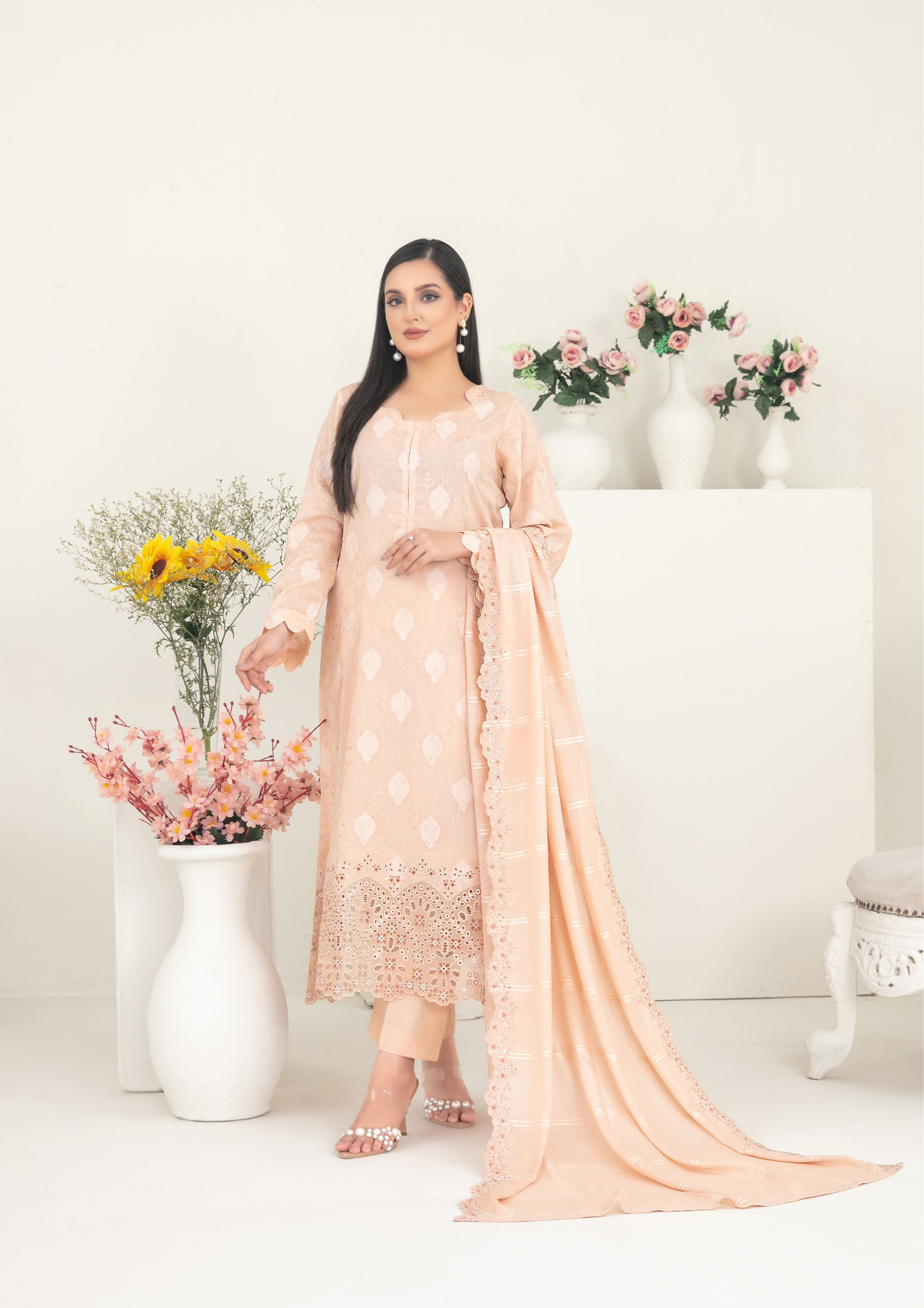 SOGHAT - Unstitched 3-Piece Embroidered Lawn – Moncheri